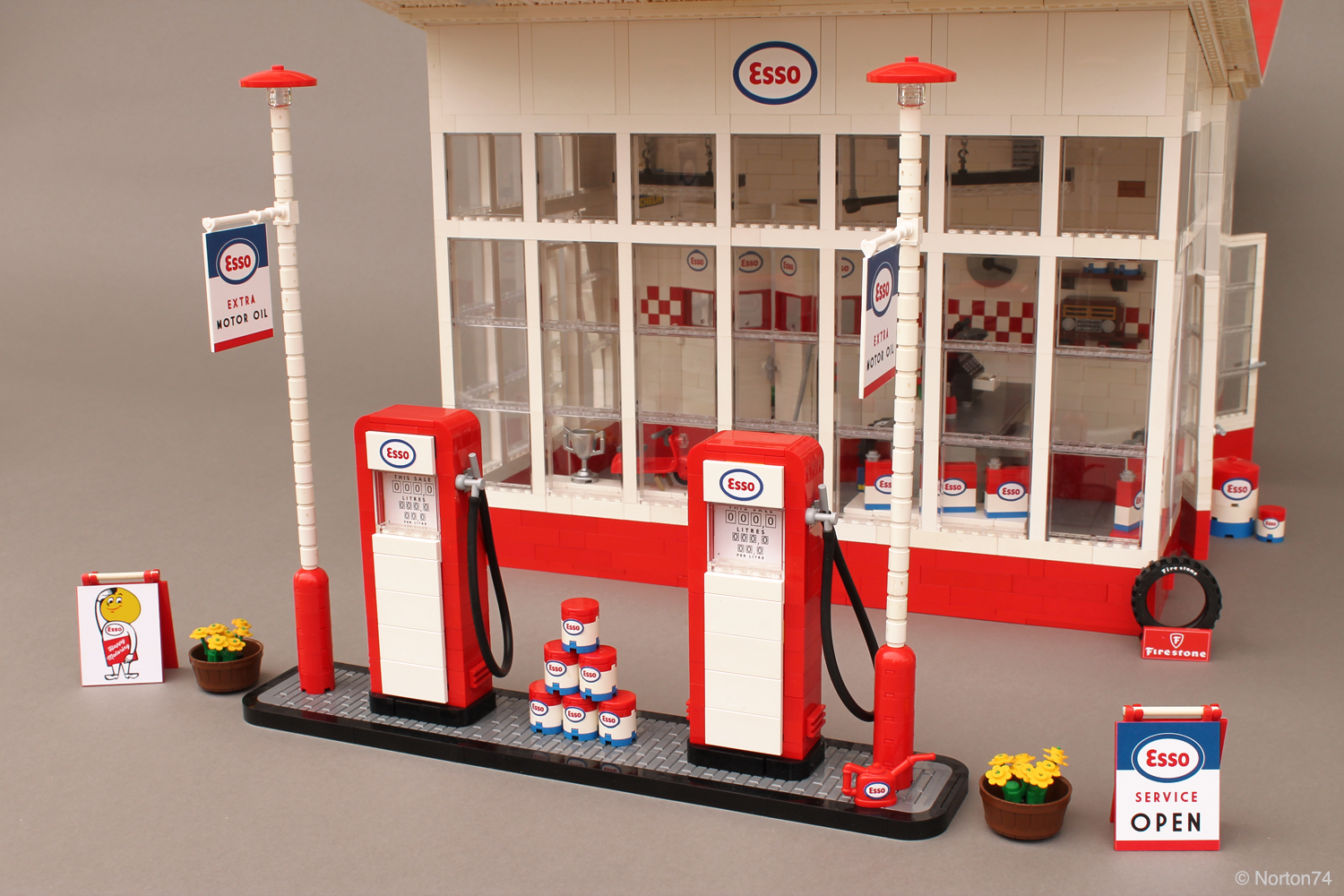 A Modernist Gas Station Made From Lego Is Fit For Any Shelf - Petrolicious